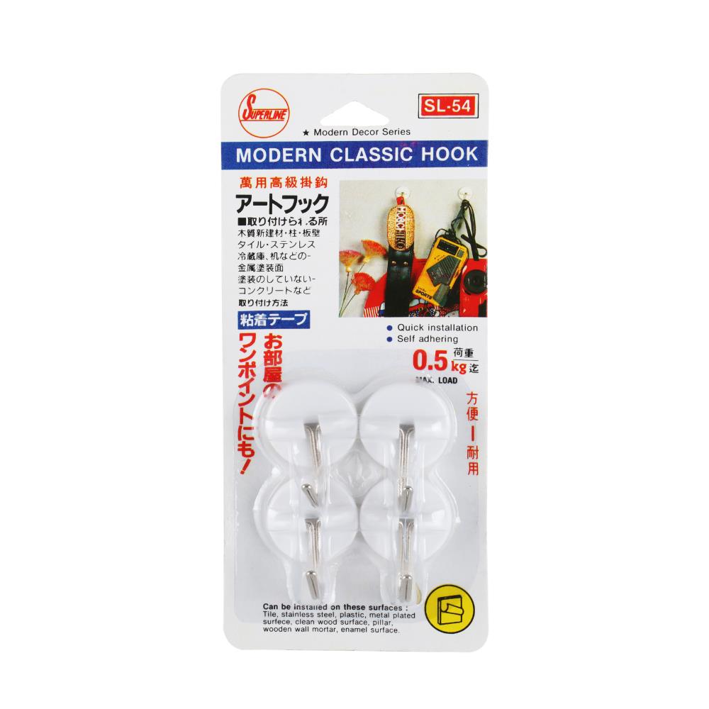 ขอแขวนกลมติดเทปกาว SUPERLINE SL54 (1x4)