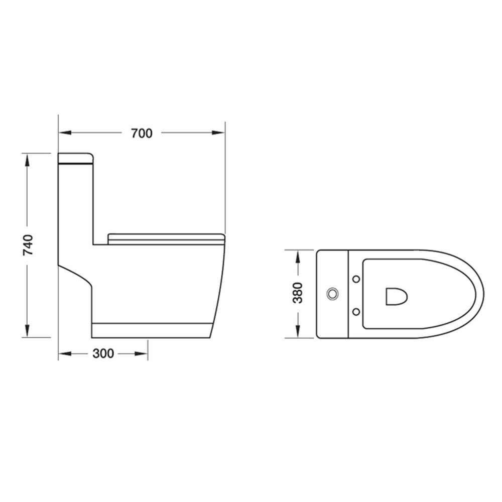 1-PIECE TOILET HAFELE 495.61.403 3/ 6L WHITE