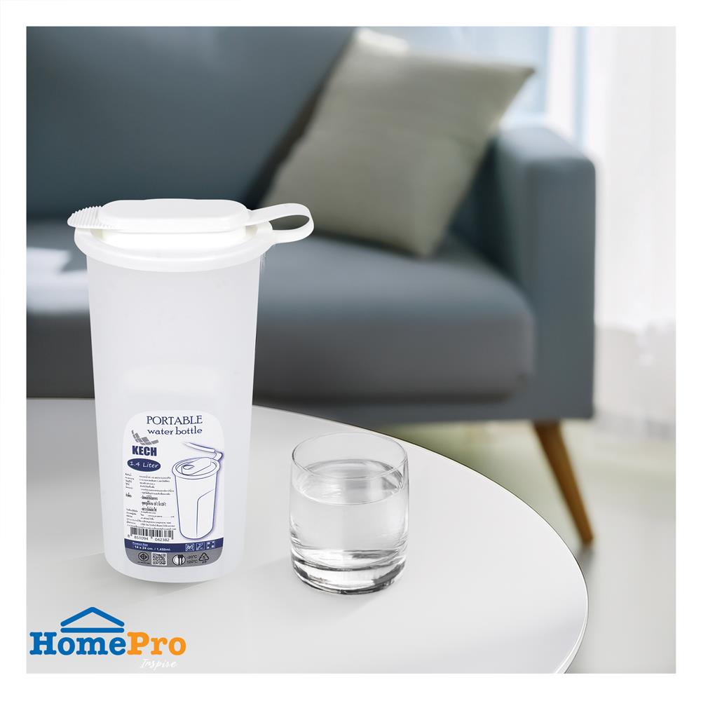 กระบอกน้ำ PP 1.4 ลิตร KECH CLOUD สีใส
