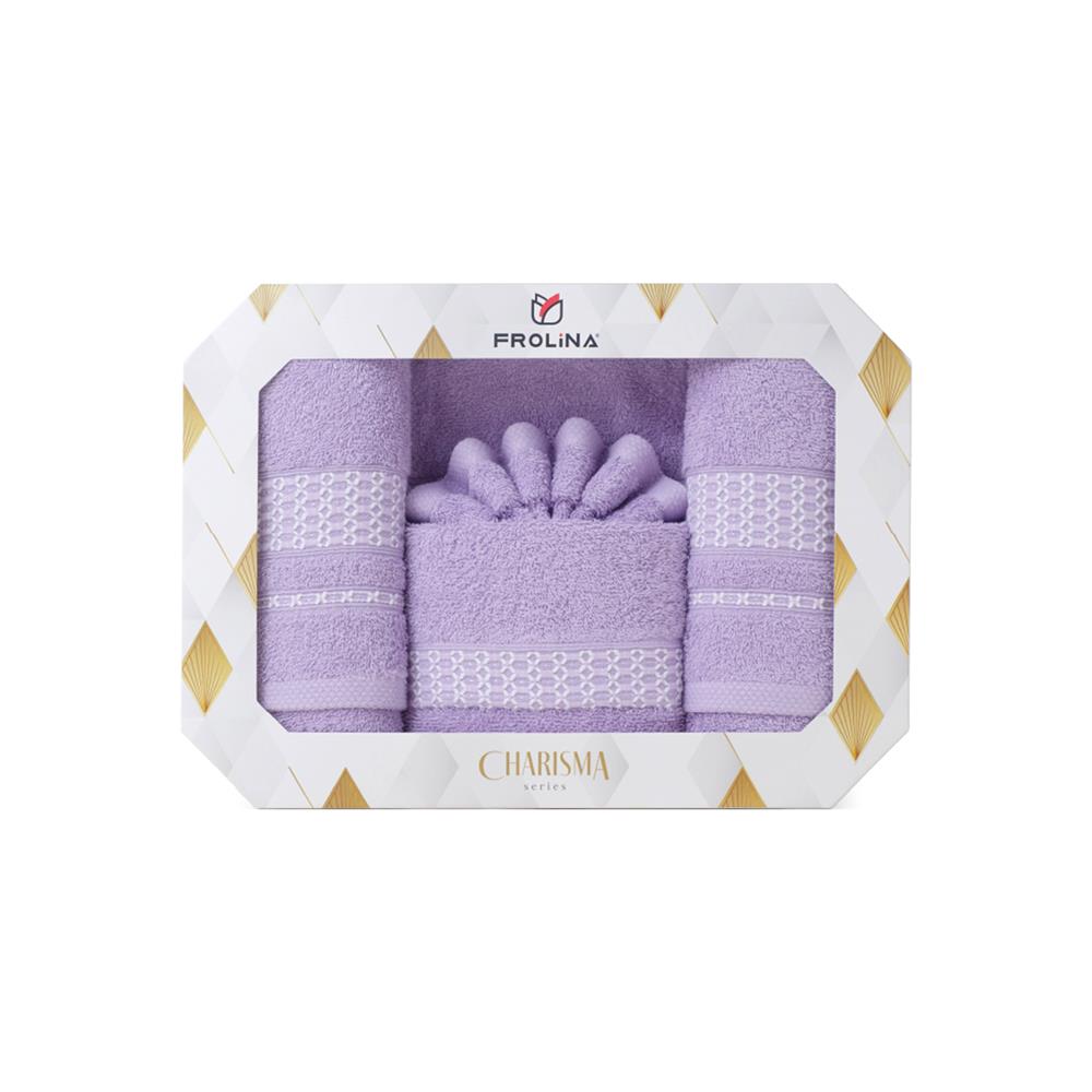 ผ้าขนหนู GIFT SET FROLINA HAPPINESS ETERNITY สี VIOLET