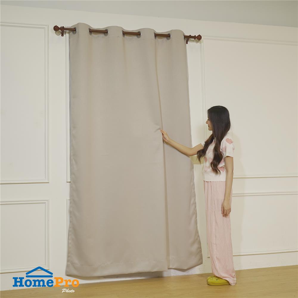 ผ้าม่าน EYELET HOME LIVING CARRY UV 150X220 ซม. สีครีม